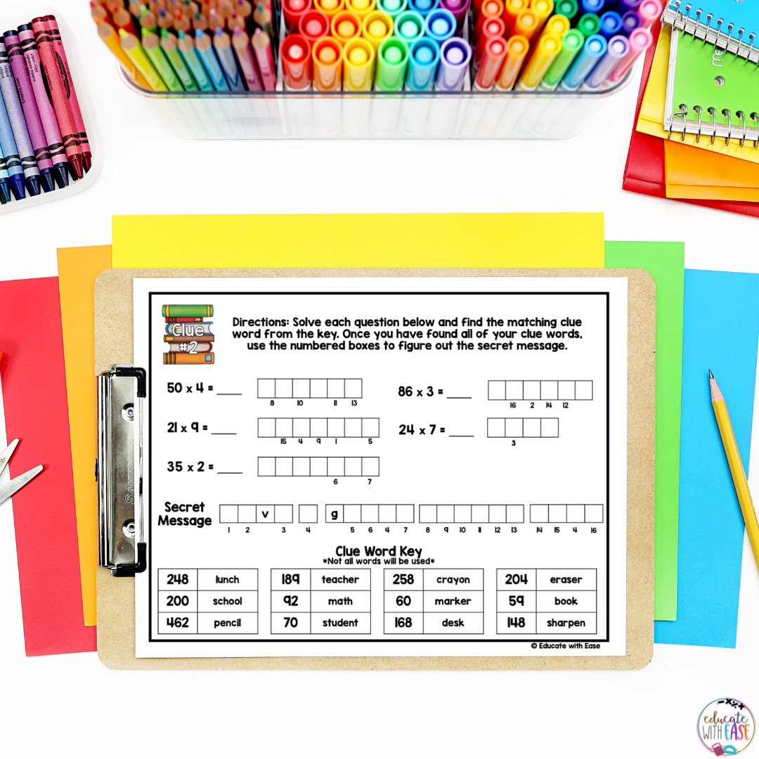 3 Elementary Math Activities For Back To School