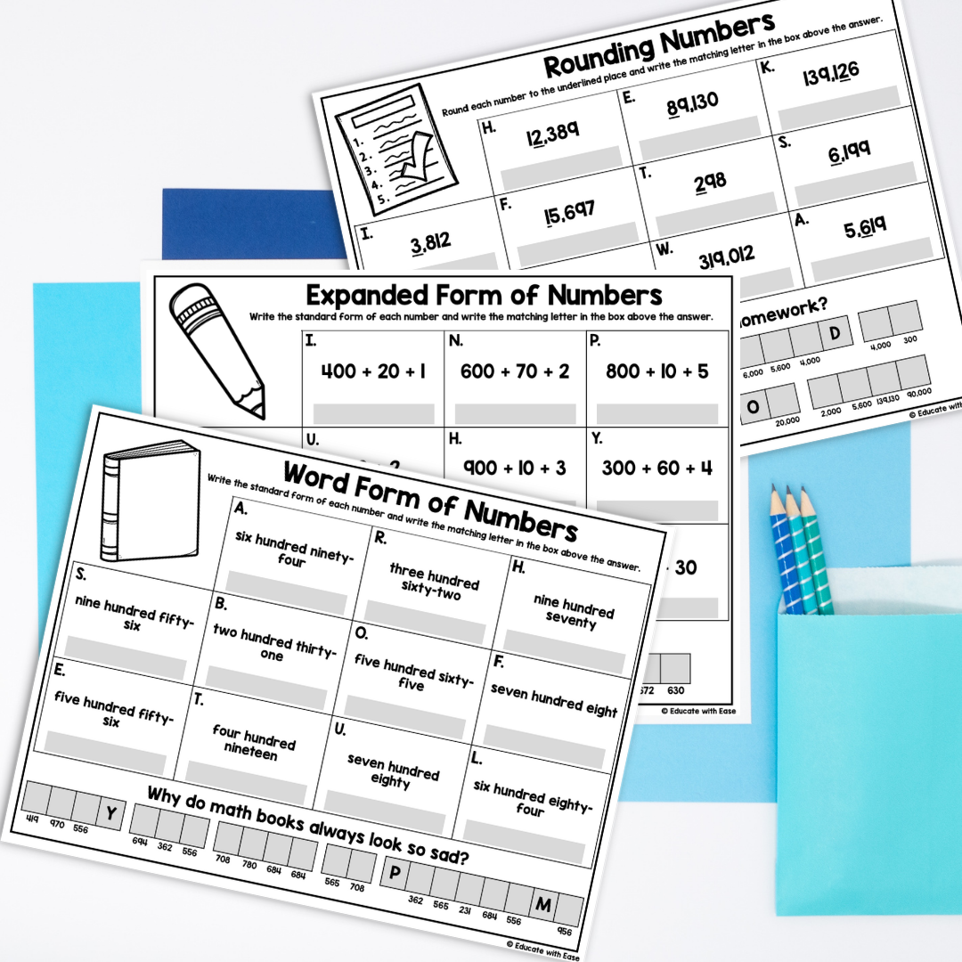 3 Elementary Math Activities For Back To School